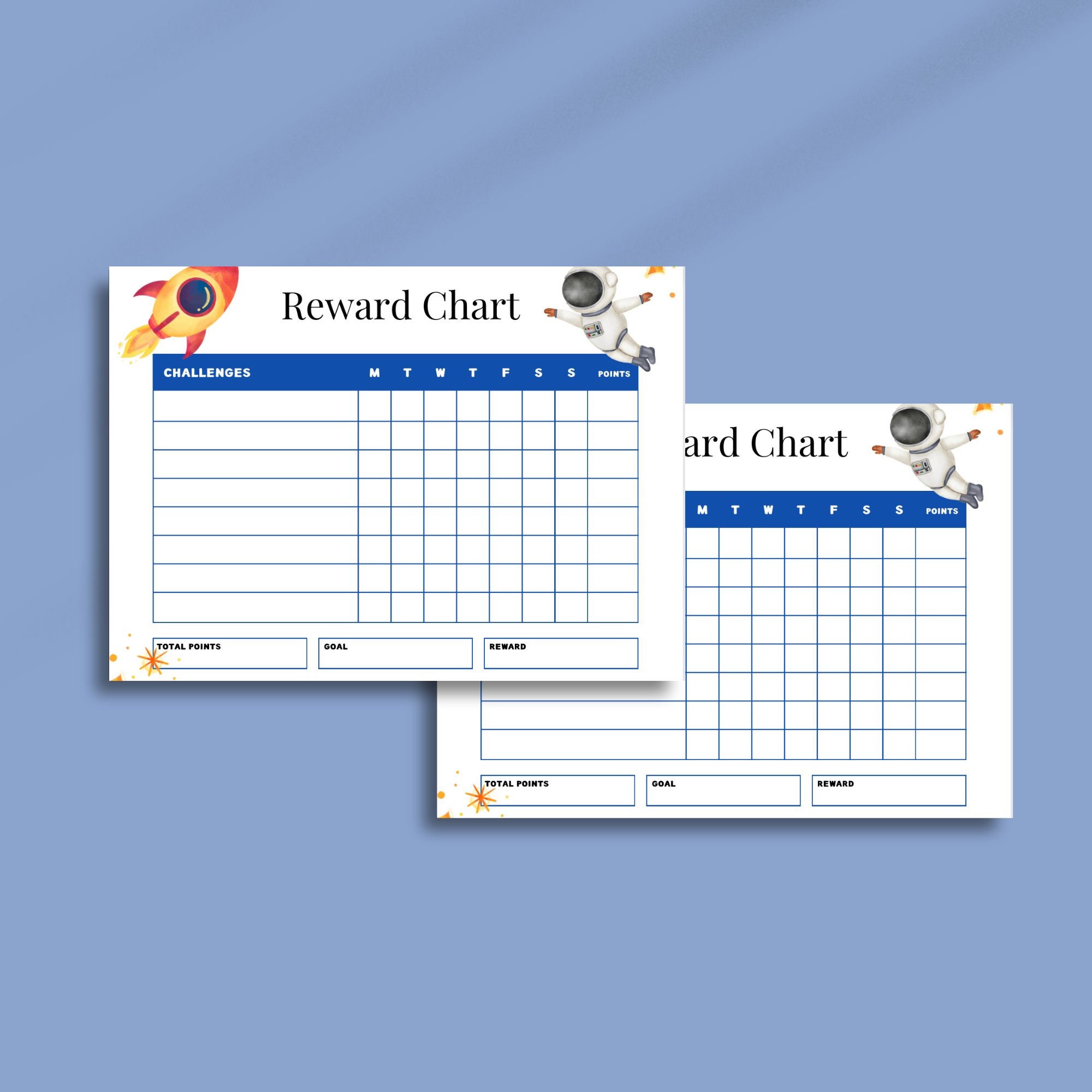 Astronaut Reward Chart Printable Sticker Chart Kids Chore Checklist ...