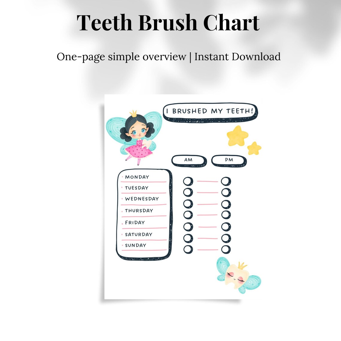 Brush Teeth Printable | Reward Chart Kids | Tooth Brushing Chart ...