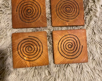 Custom Wood Burned Coasters - Etsy