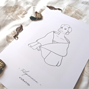 A Filipiniana Sketch, Print, A4 Matte - Etsy