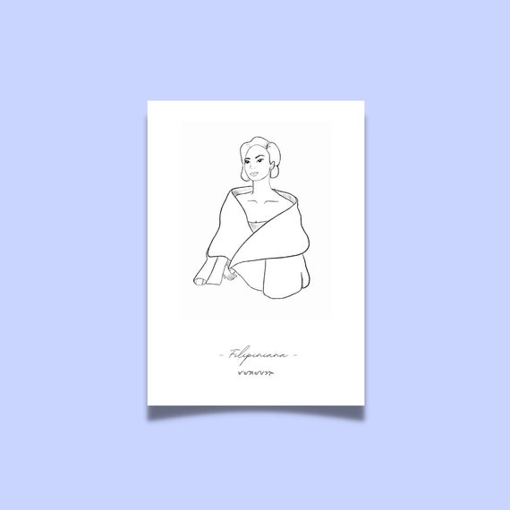 A Filipiniana Sketch Print A4 Matte | Etsy
