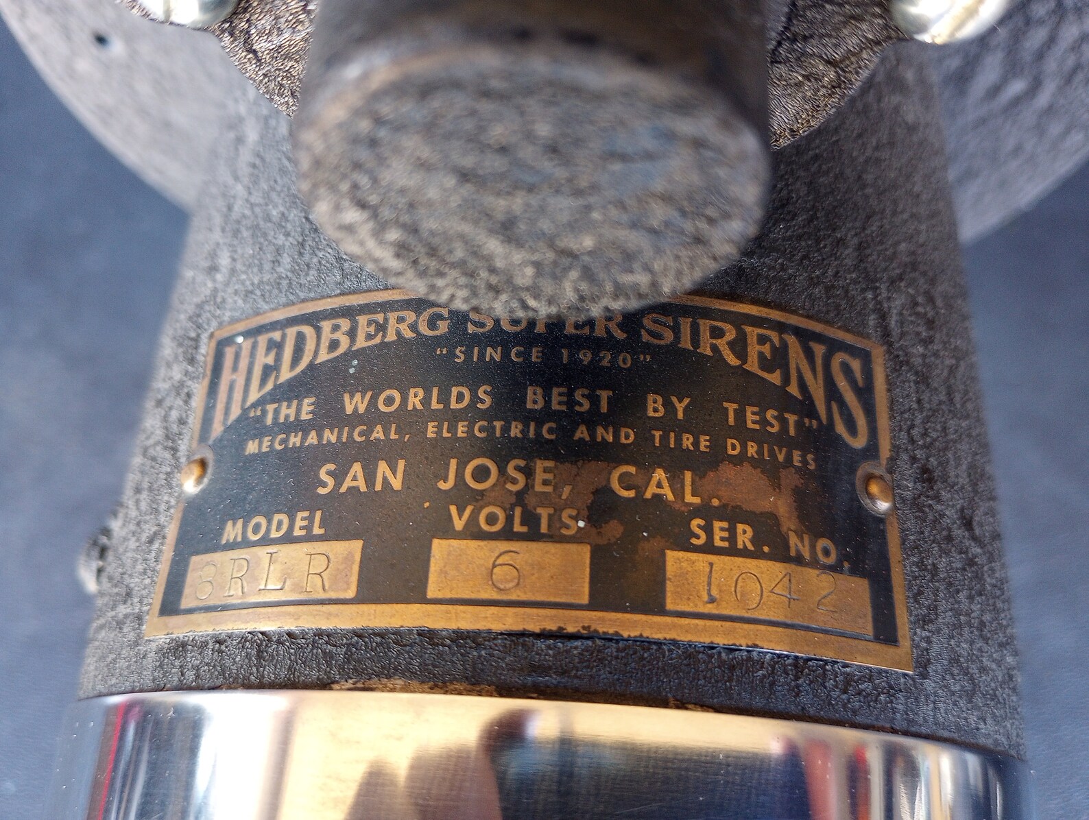 Model 8RLR Siren by Hedberg Super Sirens, 1930's - Etsy