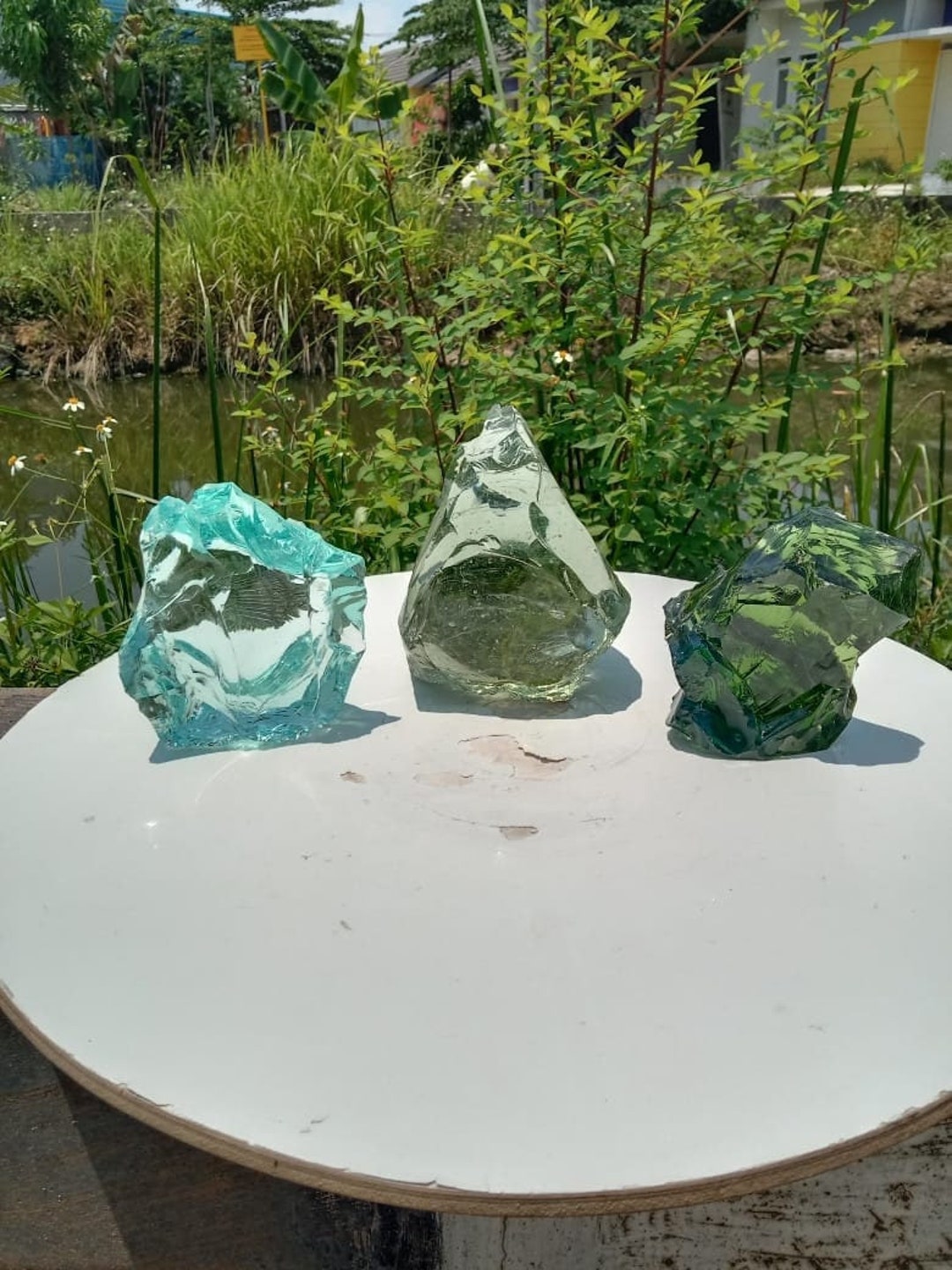 3 Pcs 2015 Gr of Rough Natural Andara Volcanic Glass Monatomic Mix 3 ...