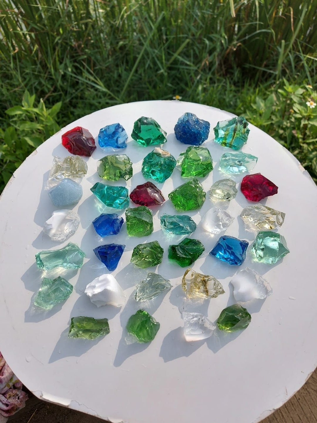 37 Pcs 1090 Gr(15-46gr) of Natural Andara Crystal the Beautiful Mix ...