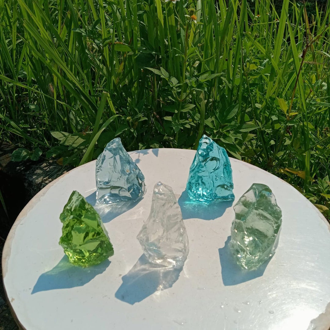 5 Pcs 1459 Gr of Rough Andara Crystal Mix Colors Monatomic - Etsy