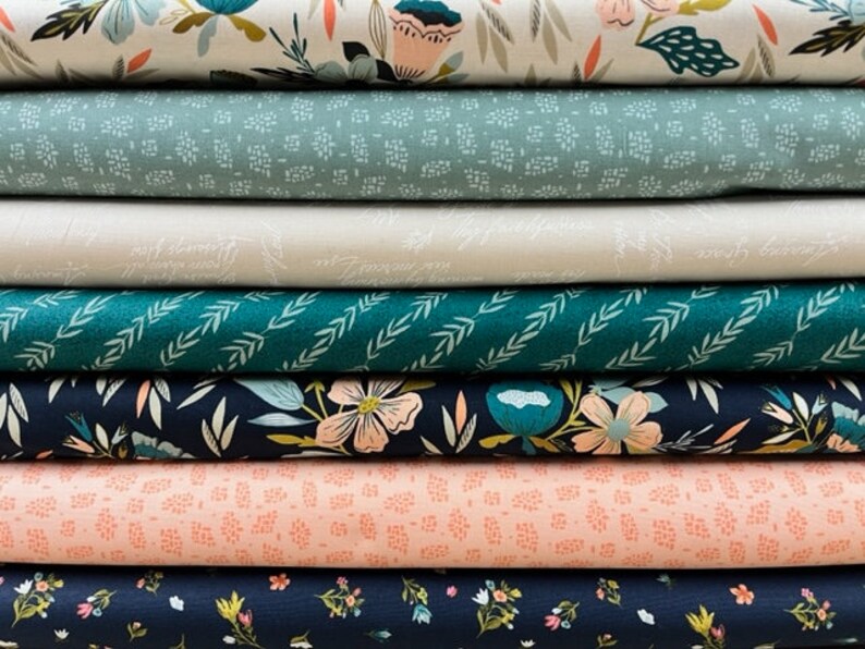 Songbook a New Page by FTDH for Moda Leaves in Dark Teal 1/2 - Etsy