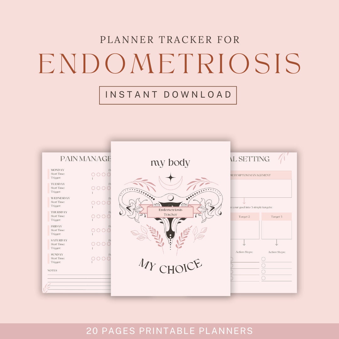 Endometriosis Endo Printable Planner Tracker Diary - Etsy UK