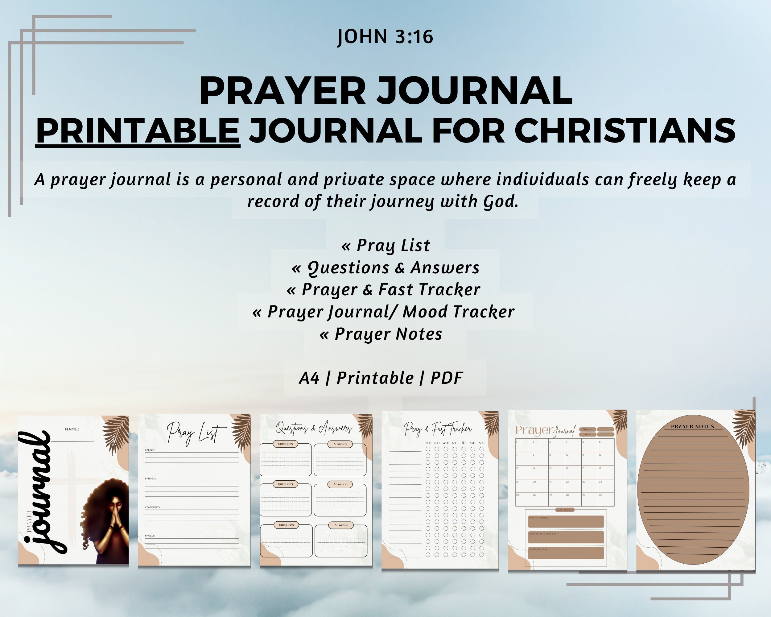 Prayer Journal | Digital Prayer Journal | Prayer Planner | Prayer Notes ...