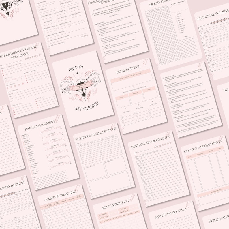 Endometriosis | Endo | Printable Planner Tracker | Diary ...