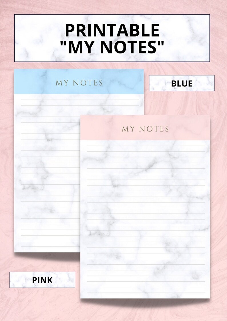 Notes Taking Template A4 Size Printable Template SIMPLE - Etsy UK