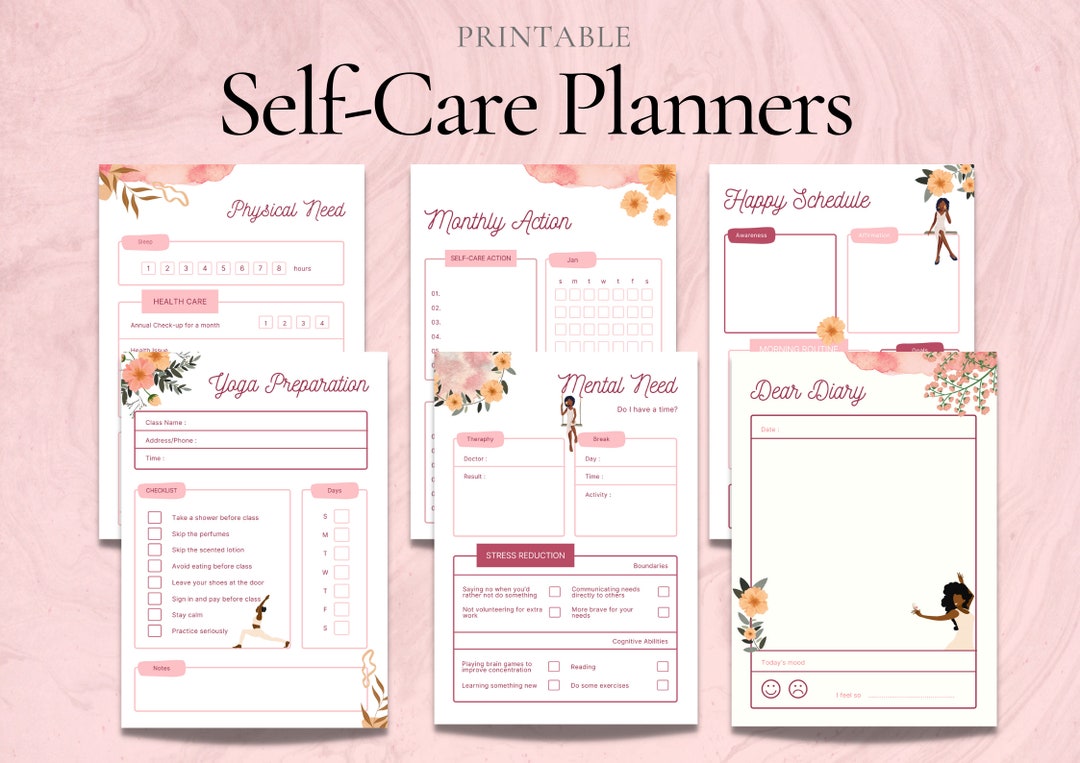 Printable Self-care Themed Planners | Goodnotes - Etsy
