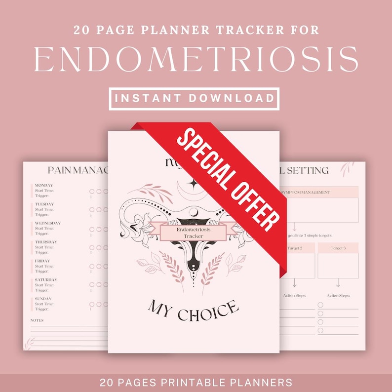 Endometriosis | Endo | Printable Planner Tracker | Diary ...