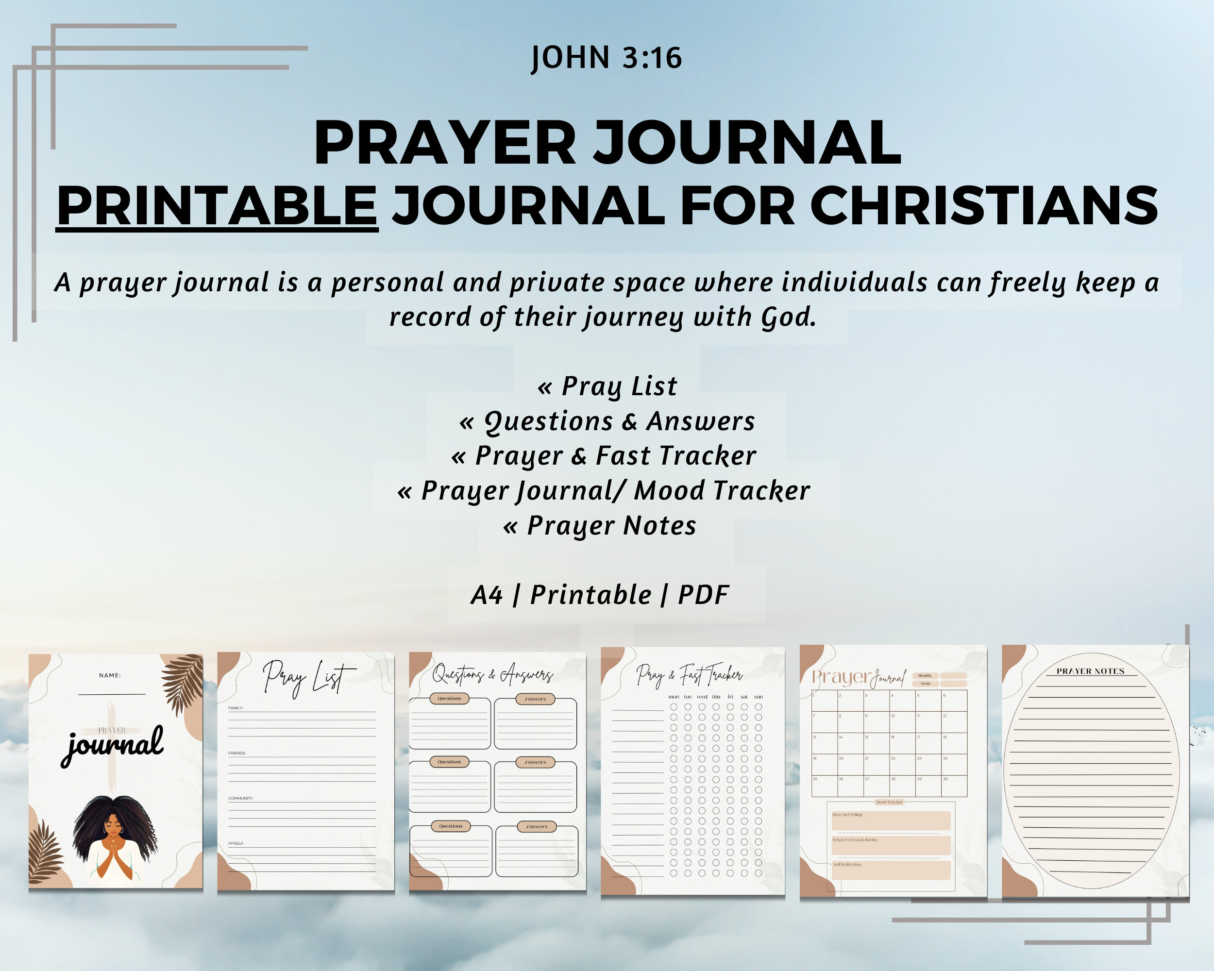 Prayer Journal | Digital Prayer Journal | Prayer Planner | Prayer Notes ...