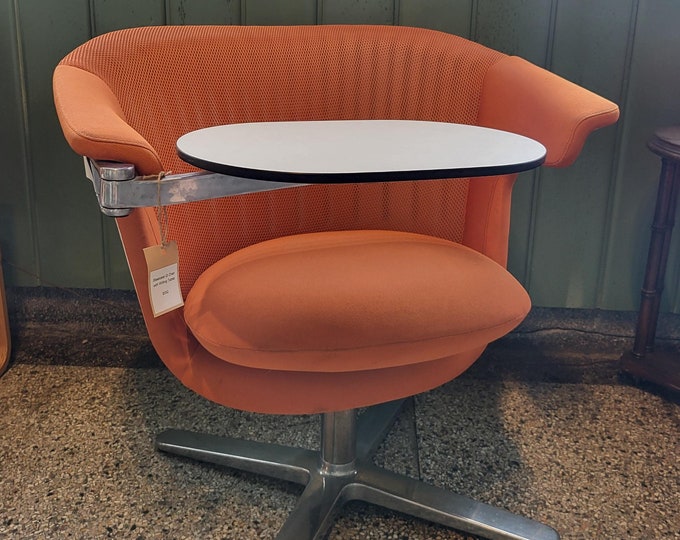 Steelcase I2i Ergonomic Orange Lounge Chair With Writing Desk - Etsy