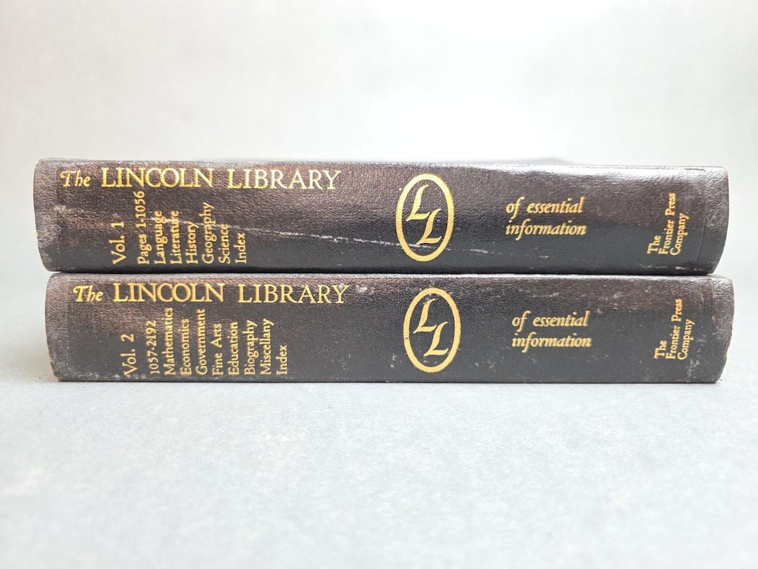 Lincoln Library of Essential Information 28th Ed Vol 1&2 HC Frontier ...