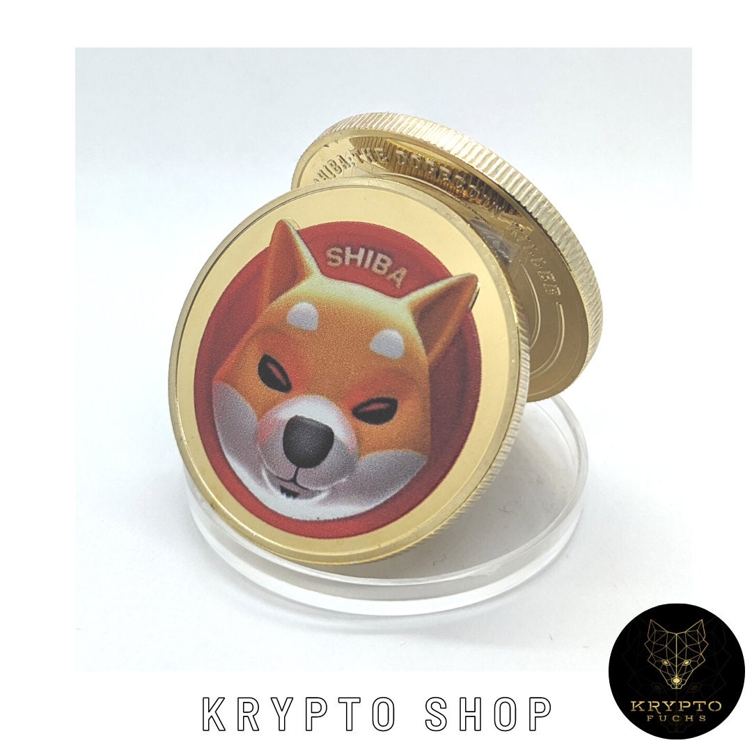 Shiba Inu SHIB Gold Crypto Coin Collectible Coin Collectible - Etsy