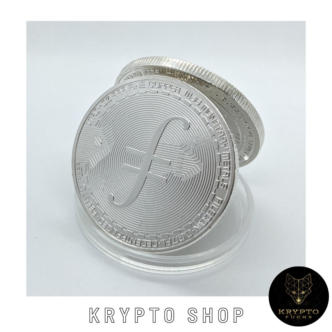 Filecoin Crypto Coin FIL Silver Crypto Coin Collection Coin With ...