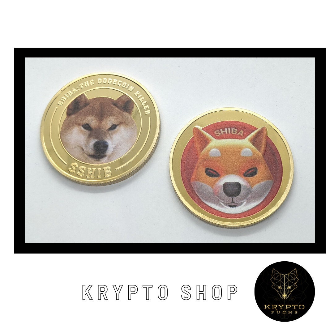 Shiba Inu SHIB Gold Crypto Coin Collectible Coin Collectible - Etsy