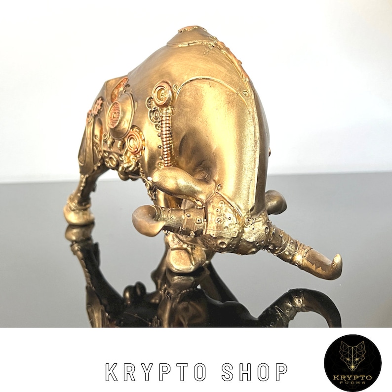 Escultura de oro Bitcoin Bull Miami Crypto 2022 BTC - Etsy España