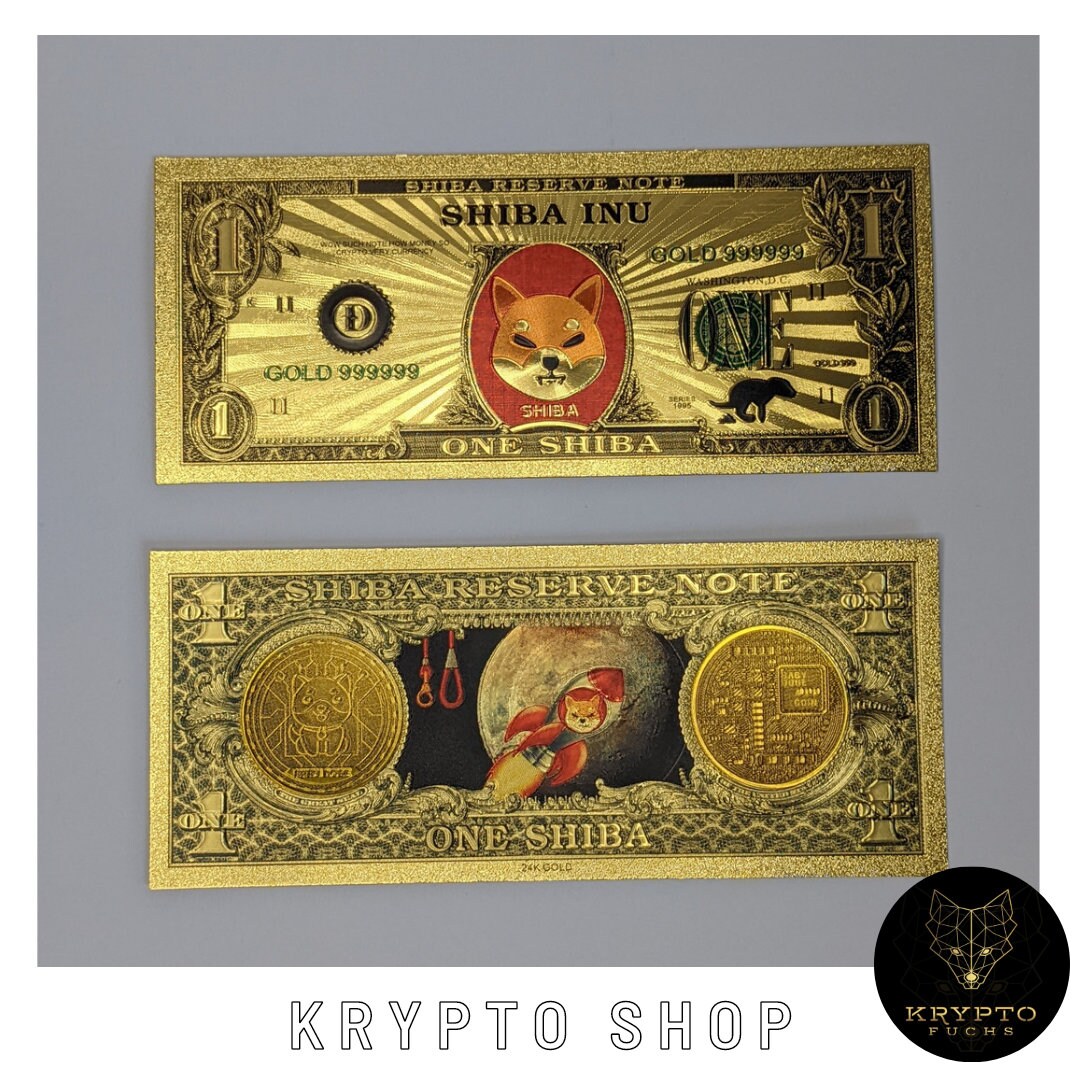 Shiba Inu Banknote SHIB Meme Gold Crypto Physical Bank Note Incl ...