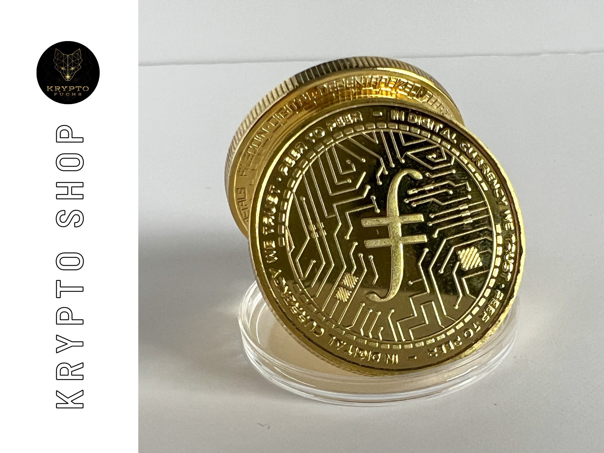 Filecoin Crypto Coin FIL Silver Crypto Coin Collection Coin With ...