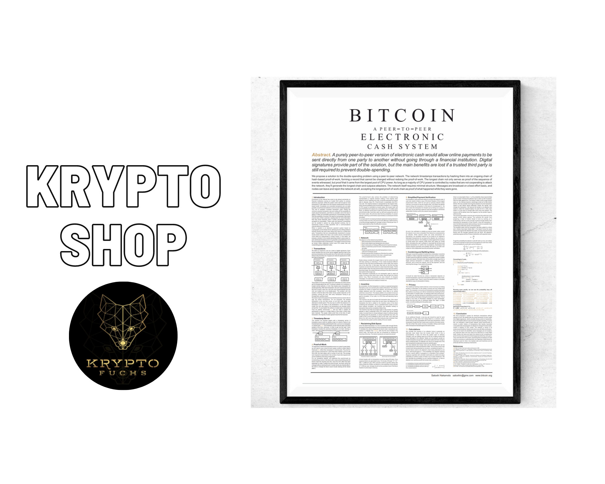 Bitcoin Poster Satoshi Nakamoto BTC WHITEPAPER Crypto Poster - Etsy