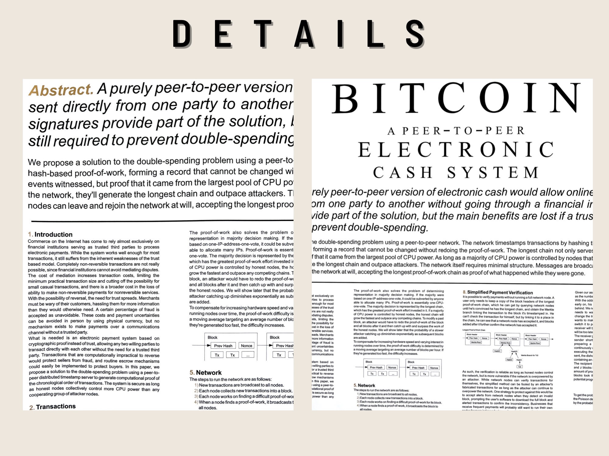Bitcoin Poster Satoshi Nakamoto BTC WHITEPAPER Crypto Poster - Etsy