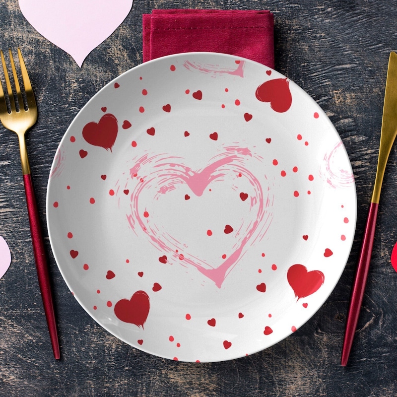 Heart Shaped Dinner Plates - Etsy