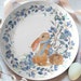 Bunny Rabbit Plate, Easter Bunny Dinner Plate, Blue Floral Spring Bunny ...
