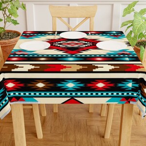 Southwestern Tablecloth | Western Table Cloth | Aztec Tribal Indian ...
