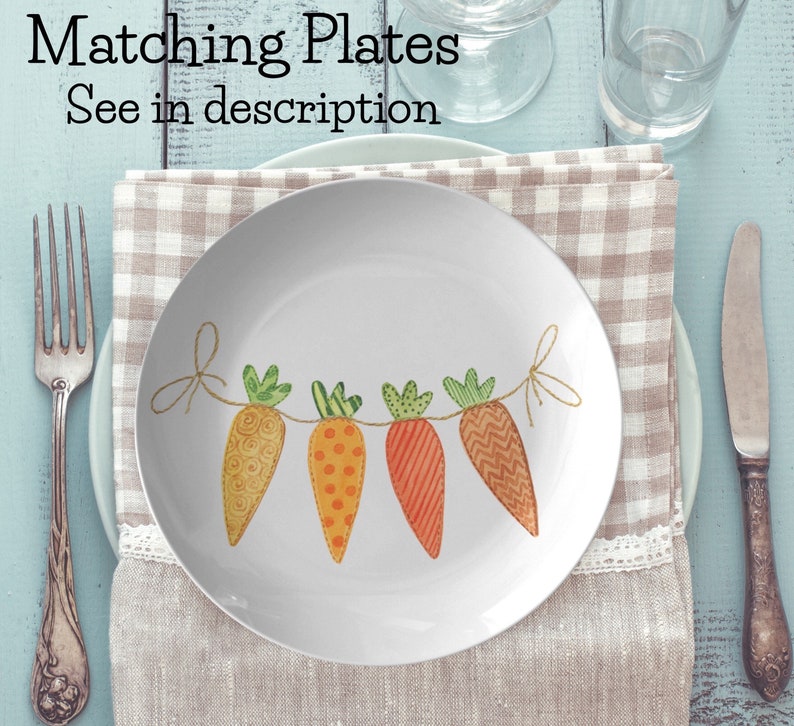 Easter Bunny Carrots Platter, Spring Serving Platter, Easter Serving ...