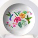 Hummingbird Dinner Plates Floral Hummingbird Plates Set - Etsy