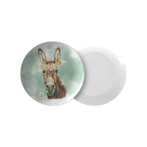 Farm Donkey Dinner Plate | Farmhouse Dinnerware | Farm Animal Dishes ...