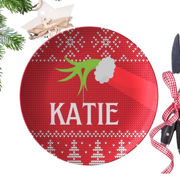 Grinch Plate - Etsy