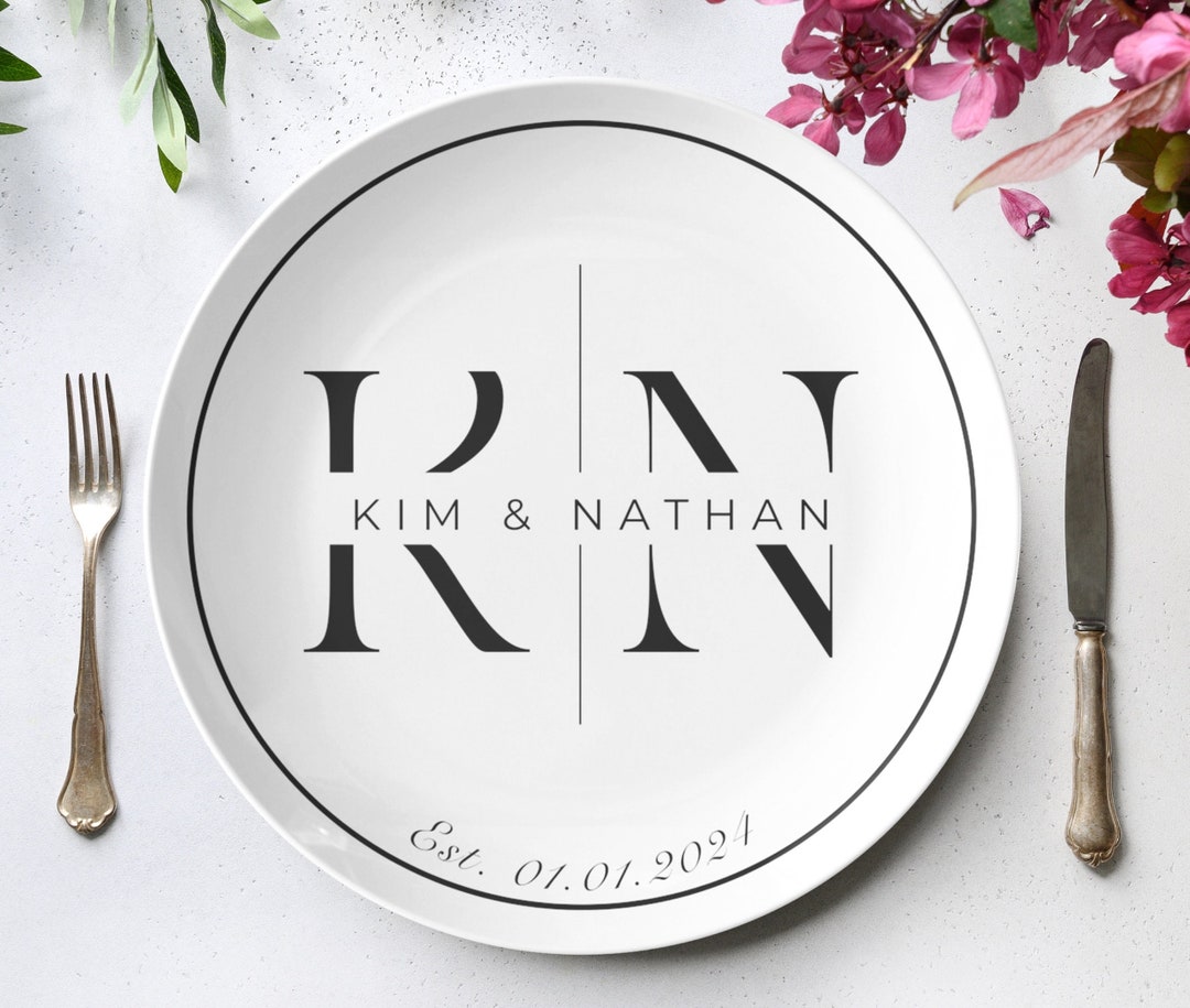 Personalized Wedding Plate, Bride & Groom Dinner Plate, Wedding Dishes ...