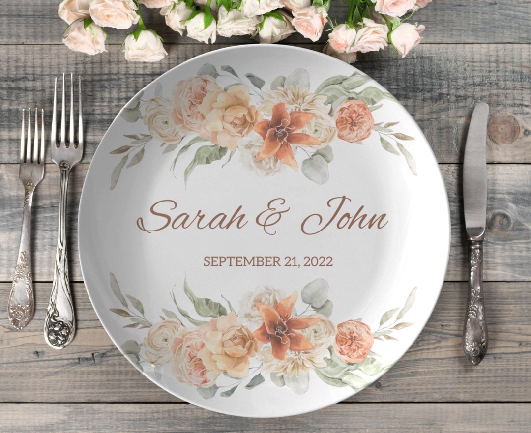Personalized Wedding Plate , Customizable Wedding Plate , Mr and Mrs ...