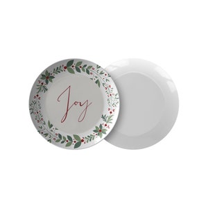 Christmas Joy Plate, Christmas Dinner Plate Set, Christmas Dinnerware ...
