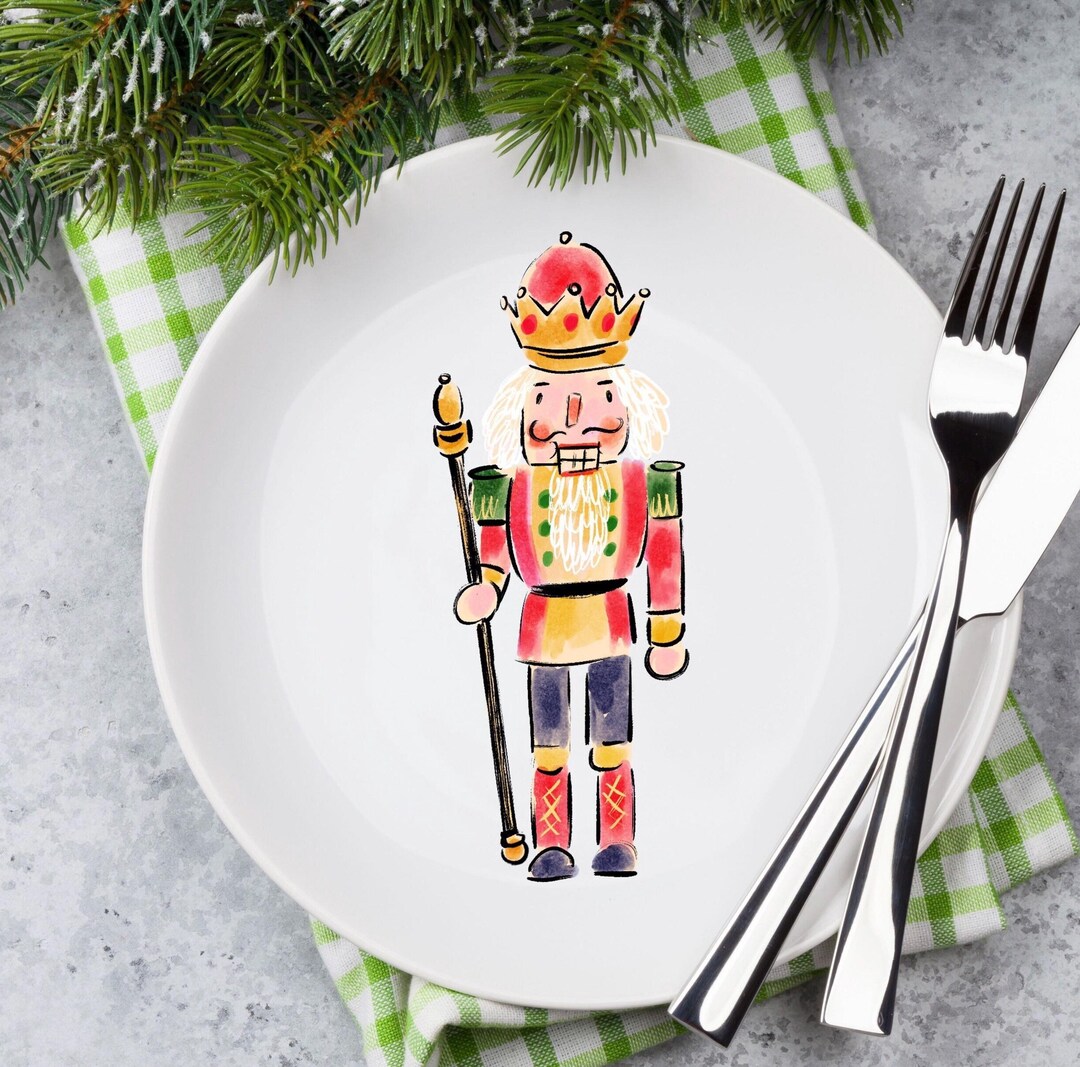 Christmas Nutcracker Plate, Nutcracker Dinner Plate Set, Holiday Dining ...