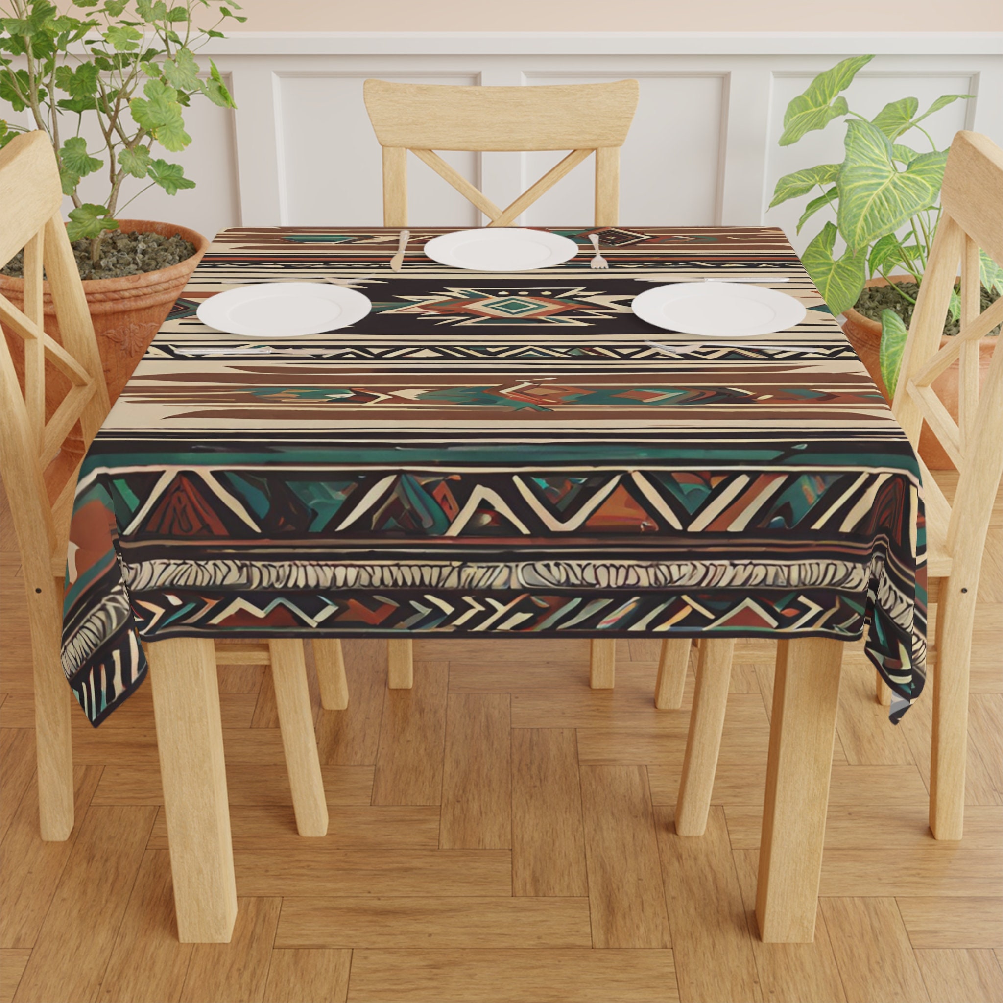 Southwestern Tribal Indian Tablecloth, Boho Western Style Table Cloth ...