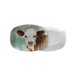 Farmhouse Cow Serving Platter | Farm Cow Platter | Hereford Cattle ...
