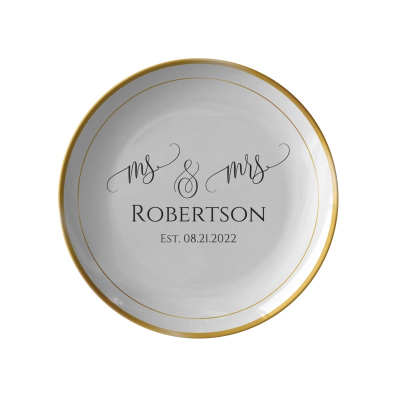 Personalized Wedding Plate | Mr and Mrs Dinner Plate | Customized Bride ...
