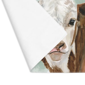 Farm Cow Placemat Hereford Cow Place Mat Farmhouse Place Setting Cattle ...