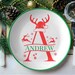 Personalized Christmas Plate Set Monogrammed Christmas Plate - Etsy