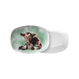 Farmhouse Cow Platter, Farm Cow Serving Plate, Farm Animals Plate ...
