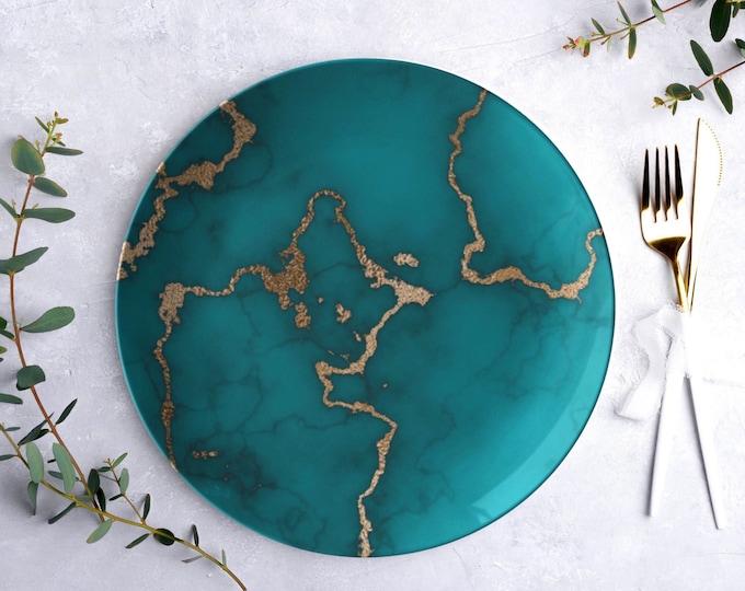 Dansk Mesa Turquoise Dinner Plates Set of 5 Heavy Stoneware 10 1/2 Inch ...