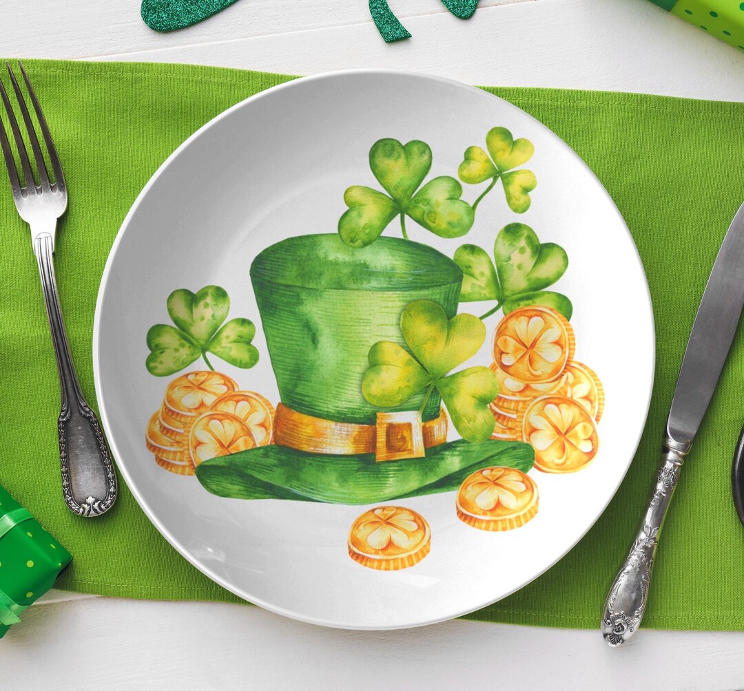 St Patrick’s Day Dinner Plate, St Pattys Day Party Plates Set, Saint ...