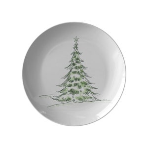Christmas Tree Plate Set | Holiday Plates | Christmas Dinner Plate ...