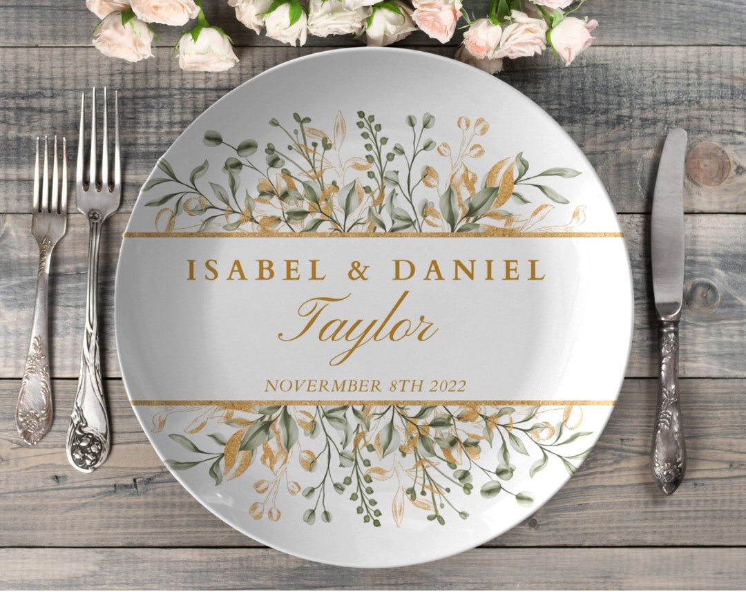 Personalized Wedding Plate | Customized Mr & Mrs Wedding Plate | Dinner ...