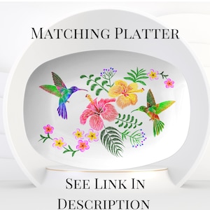 Hummingbird Dinner Plates Floral Hummingbird Plates Set - Etsy