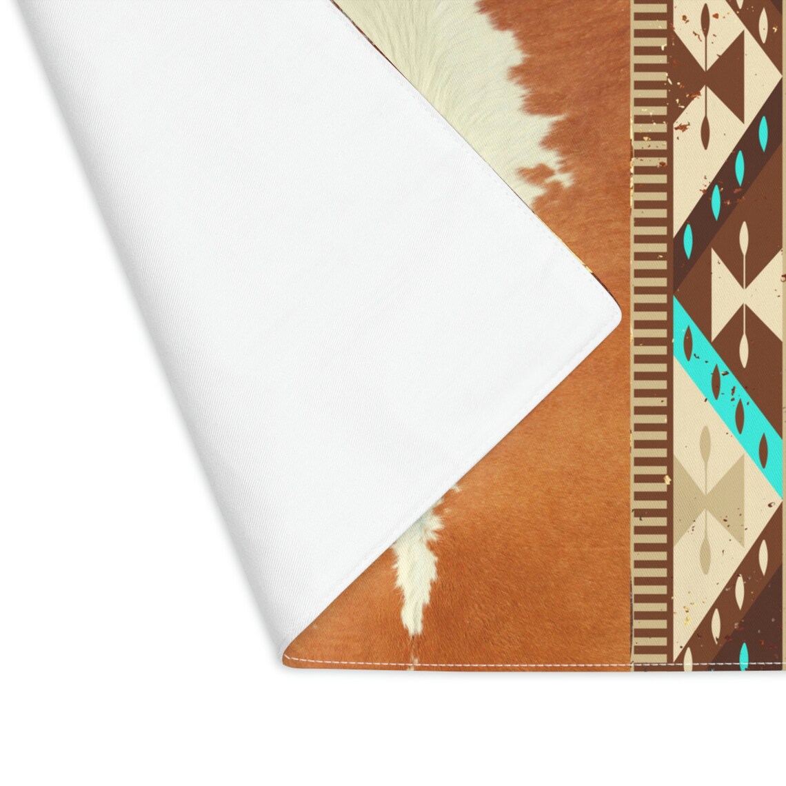 Western Cowhide Print Placemat Cow Hide Printed Place Mat - Etsy